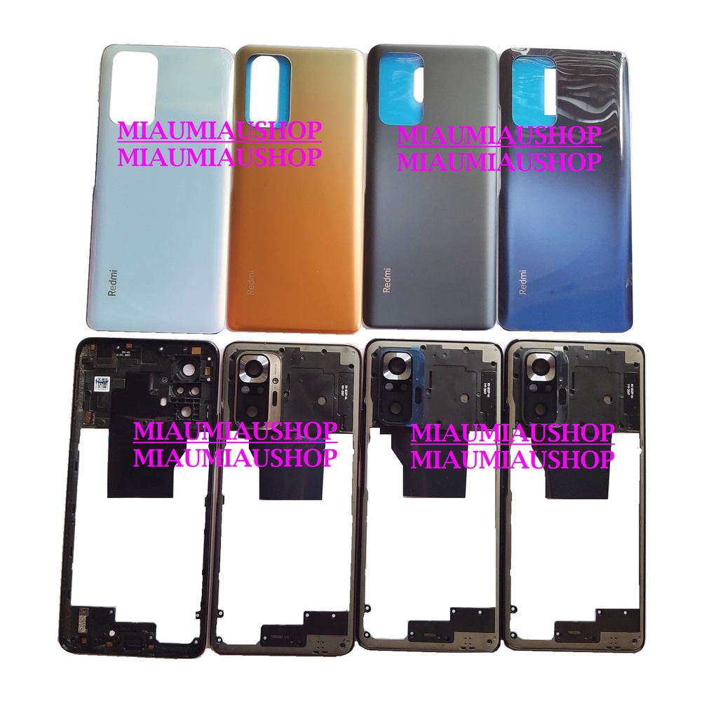 Jual Back Casing Housing Backdoor + Tulang Bazel Xiaomi Redmi Note 10 ...