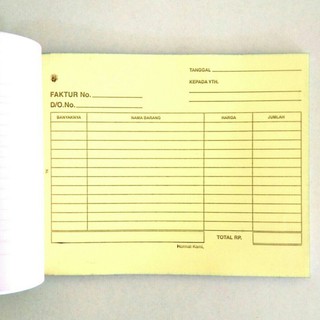 Jual buku faktur 3 rangkap paperline / faktur 3 ply PPL TK Harga 1Buku ...