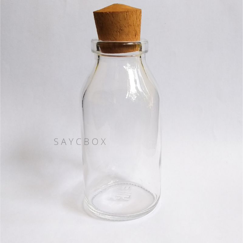 Jual Botol kaca tutup kayu 100ml 30ml 25ml souvenir botol hias ...