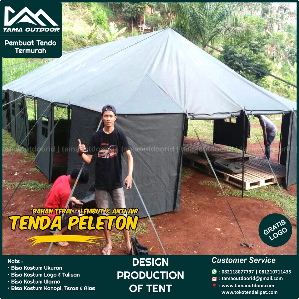 Jual Tenda Pleton - Peleton Komando Regu TNI - Uk 6x14x3 Tebal | Shopee ...