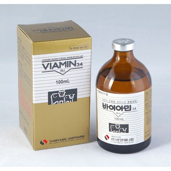 Jual Viamin 34 inj 100ml - vitamin asam amino mineral injeksi hewan ...