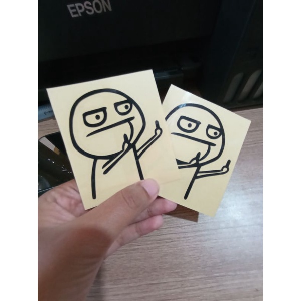 Jual STIKER/STICKER CUTTING FUCEK, MIDDLE FINGER MEME/STIKER FUCEK ...