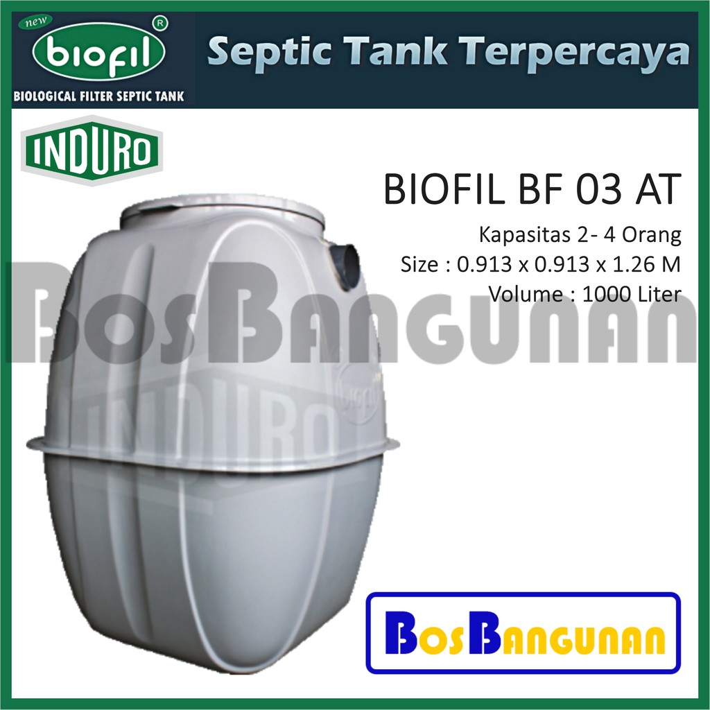 Jual Septic Tank BIOFIL BF 03 AT Kapasitas 2-4 Orang 1000 L / Tangki ...