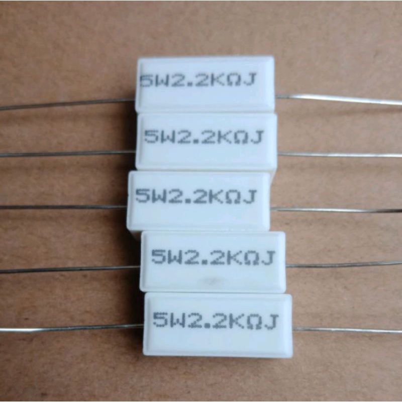 Jual Resistor 5watt 2K2 Taiwan kaki tembaga | Shopee Indonesia