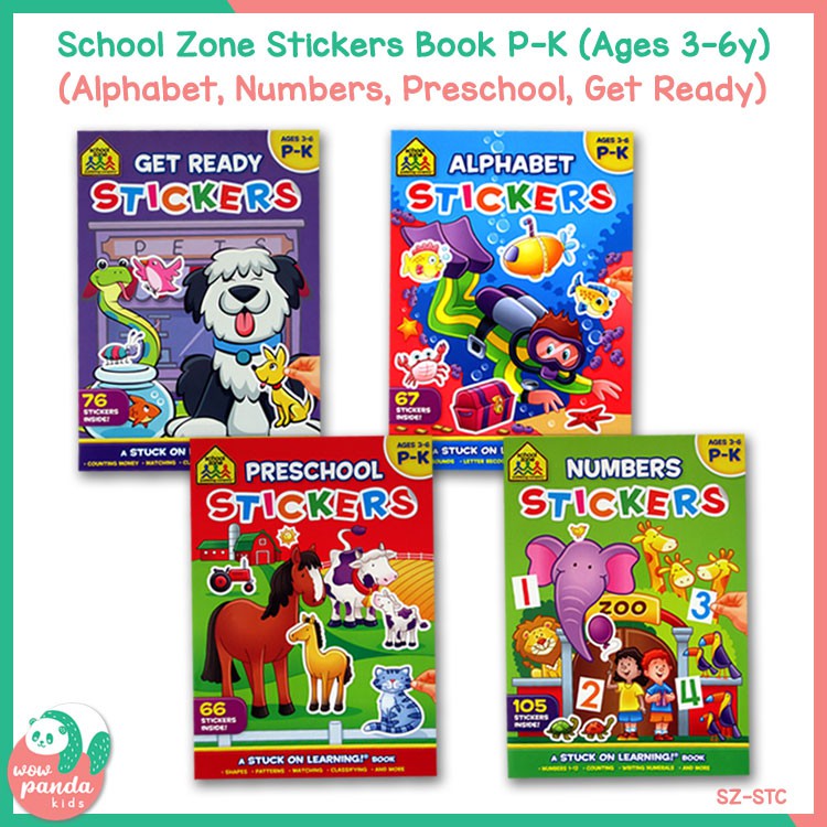 Jual (WP) School Zone Sticker Book P-K (Ages 3-6) PRESCHOOL / NUMBERS ...
