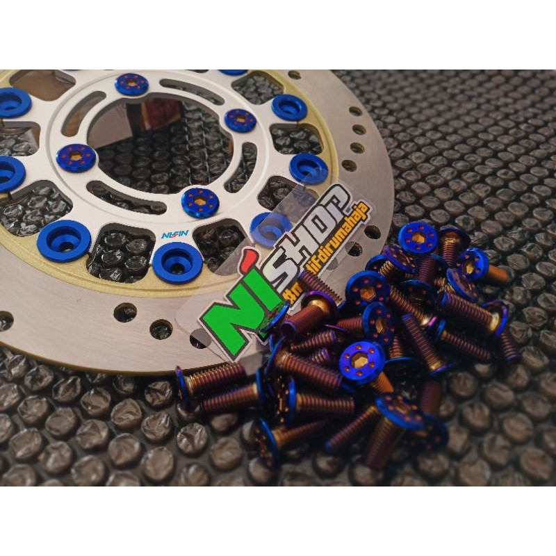 Jual Baut probolt disk piringan cakram bintik slim blue harga satuan | Shopee Indonesia