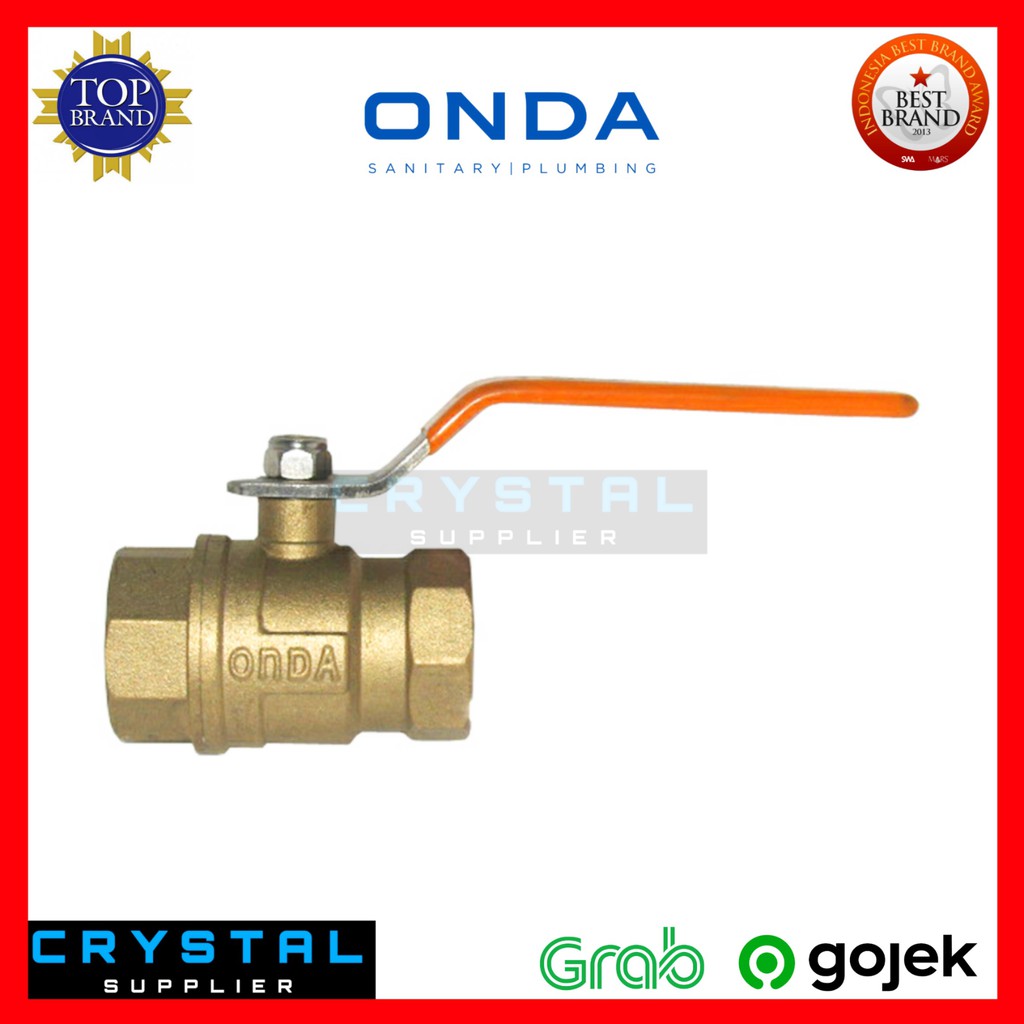 Jual STOP KRAN ONDA 1" inch Kuningan / Ball Valve 1" / Brass / Keran Air Indonesia|Shopee Indonesia