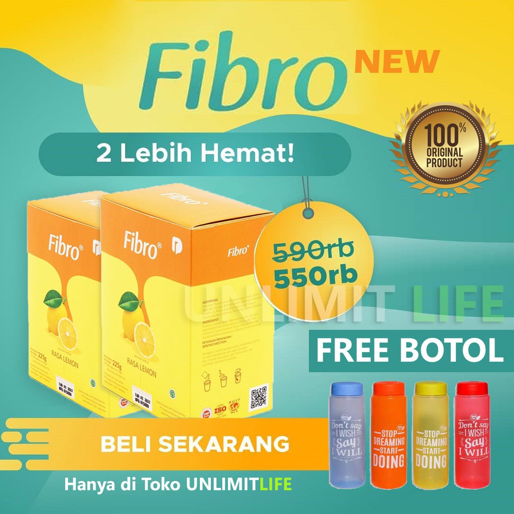 Jual FIBRO FIBER Drink Original Fibro Asli Minuman Serat Fiber Alami ...