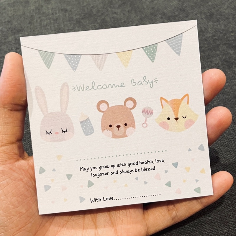 Jual KARTU UCAPAN WELCOMING BABY NEW BORN KELAHIRAN BAYI GREETING CARD ...
