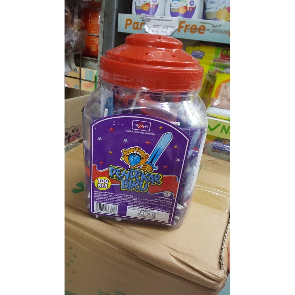 Jual Permen Pendekar Biru Toples isi 100 pcs | Shopee Indonesia