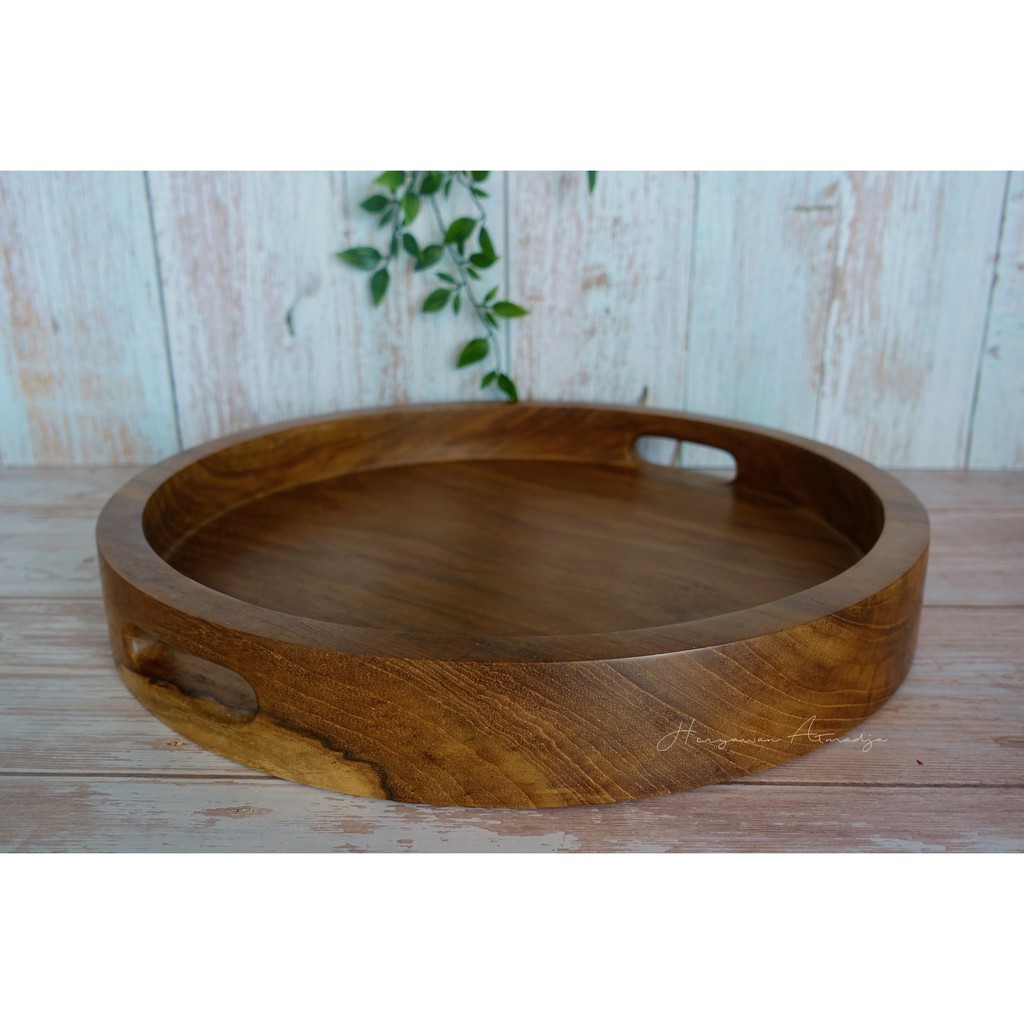 Jual Nampan Kayu Jati / Wadah saji / Teakwood tray / Wooden tray ...