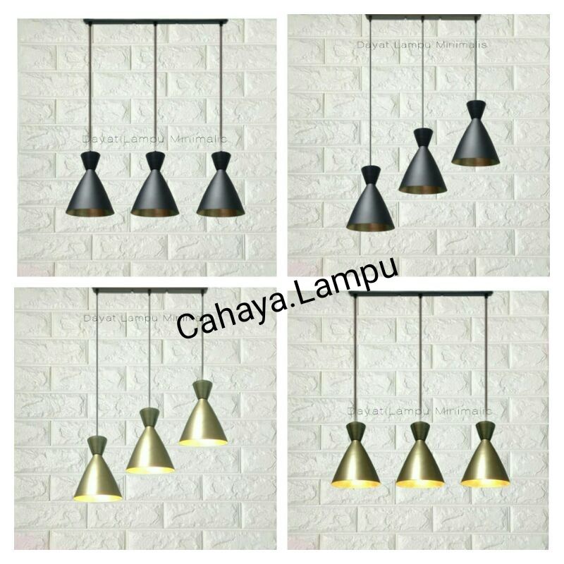 Jual Lampu Hias Gantung 3 in 1 Set Minimalis Alumunium Ruang Tamu ...