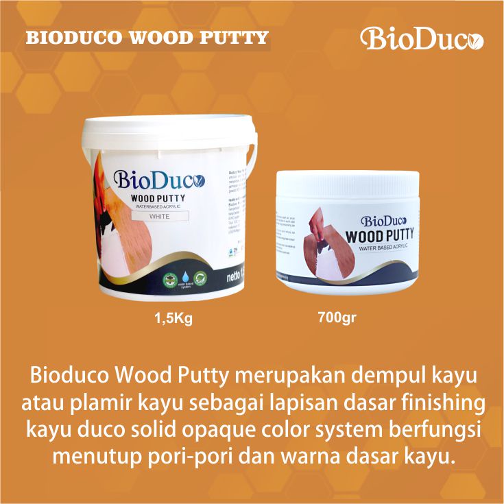 Jual Dempul Kayu Putih - Bioduco Wood Putty 1,5kg - Waterbased ...