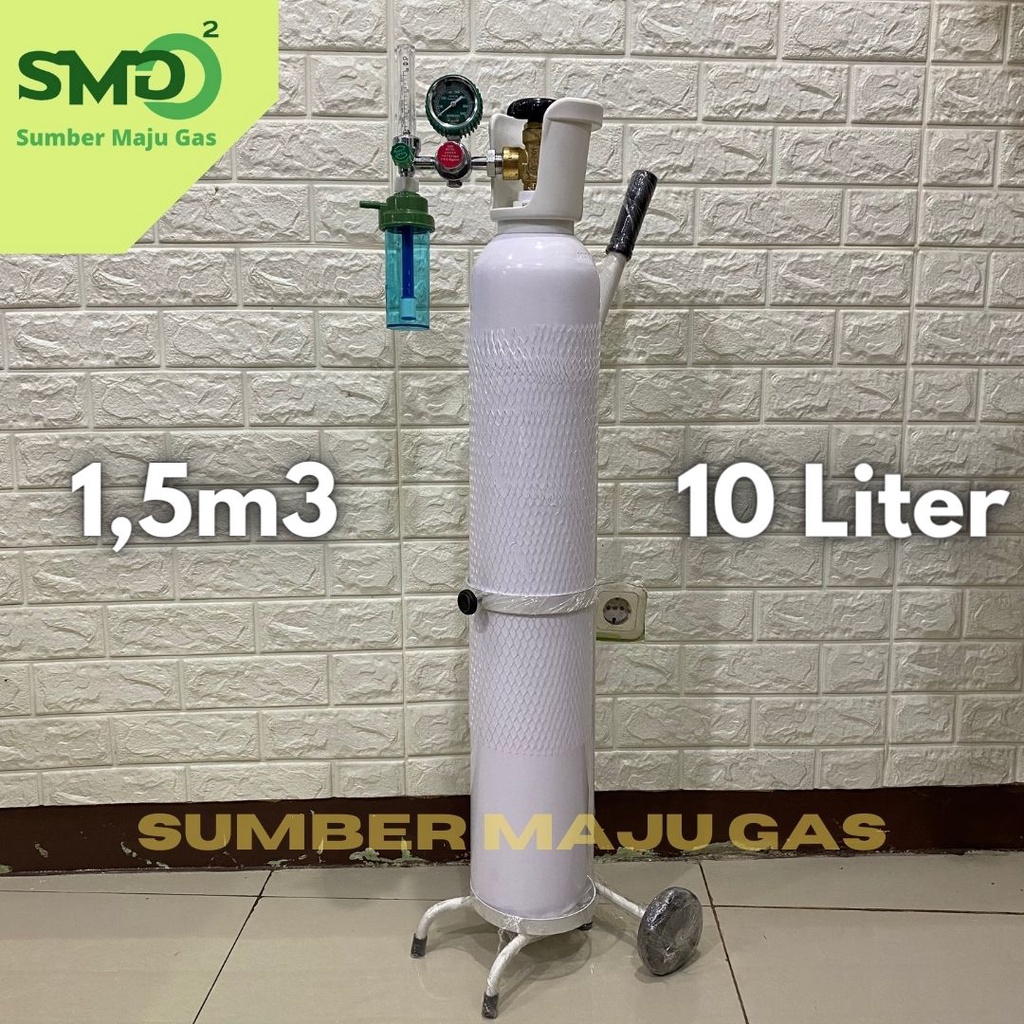 Jual Tabung Oksigen 1,5m3 Lengkap Siap Pakai (+Regulator+Selang+Troli+Isi) | Shopee Indonesia