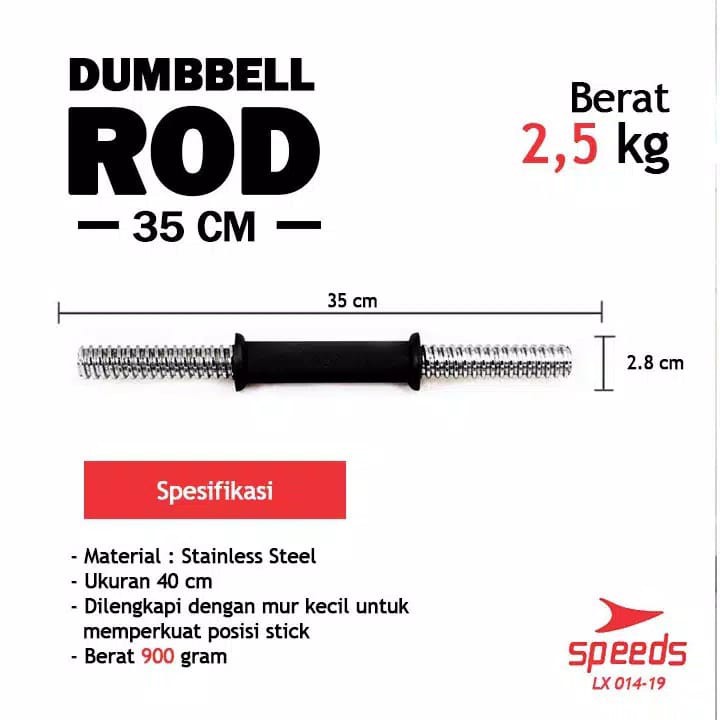Jual STICK BARBEL 35 cm STICK DUMBELL BAR Fitness Gym Stick Bar SPEEDS ...
