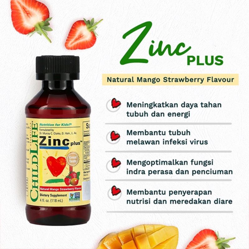 Jual Childlife Zinc Plus - Vitamin Anak Zinc Plus- Natural Mango ...
