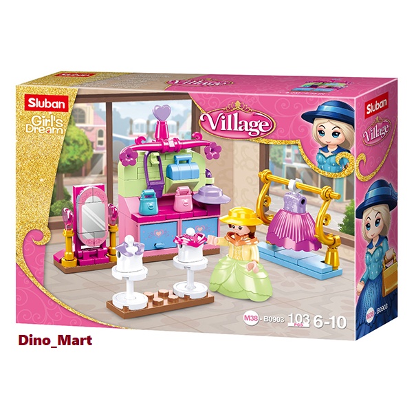 Jual Brick Sluban Girls Dream Village Toko Baju - Clothes Store M38 ...