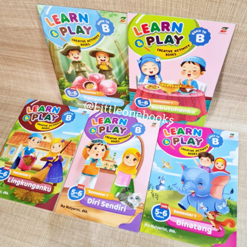 Jual Learn & Play TK A TK B semester 1 dan 2 / buku aktivitas anak TK ...