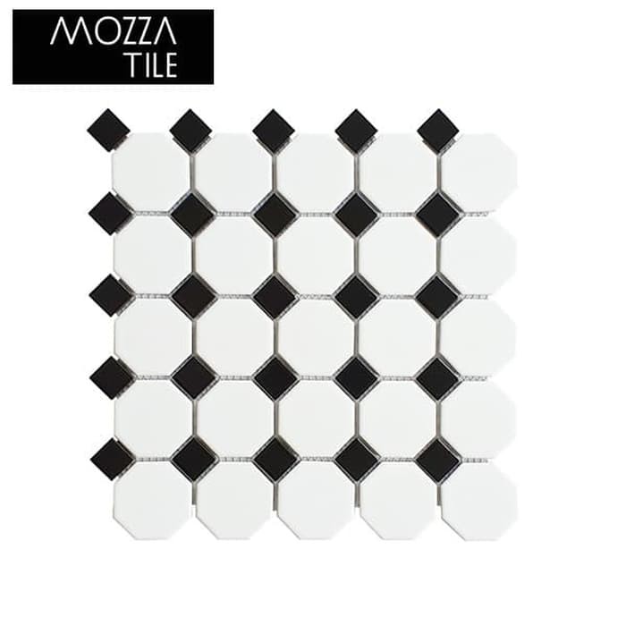 Jual INDAHKERAMIK Mosaic Mozaic Mosaik MOZZA TILE Octa Matte White ...