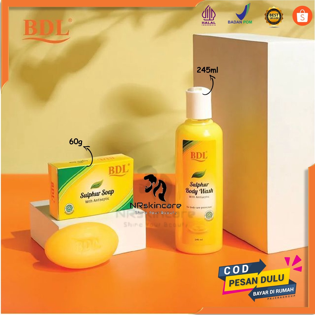Jual PERAWAT KULIT | BDL | Sulfur Body Wash 245ml + Sulfur Soap 60g | With Antiseptic | Shopee ...