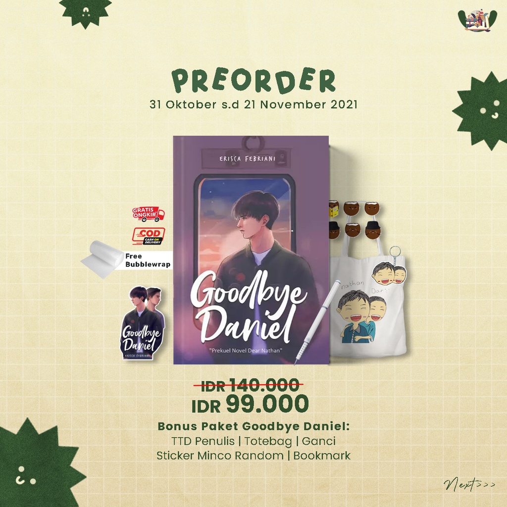 Download Ready Novel Goodbye Daniel Penulis: Erisca Febriani - Karna ...