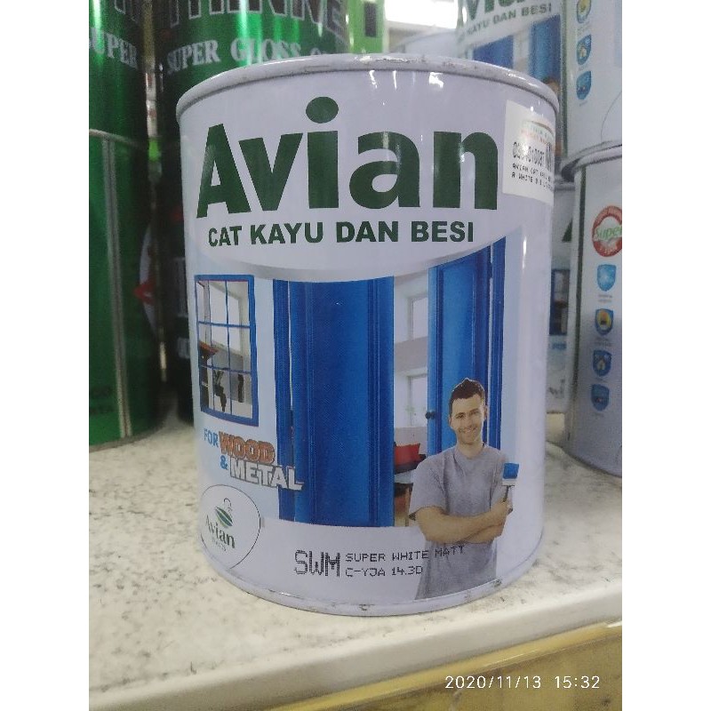Jual Cat Sintetis/Kayu/Besi/Super white/Super Black /Avian Paint 0,9 ...