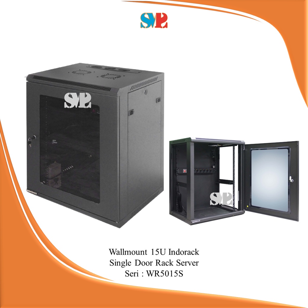 Jual Wallmount 15U Indorack Single Door 500mm Rack Server WR5015S ...