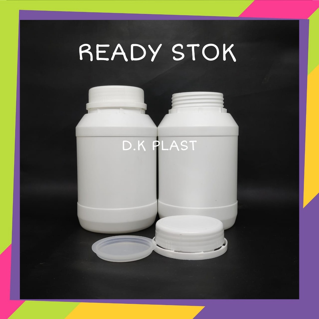 Jual Botol Lem 500gram Segel Botol obat 500gram segel HDPE ISI 5PCS ...