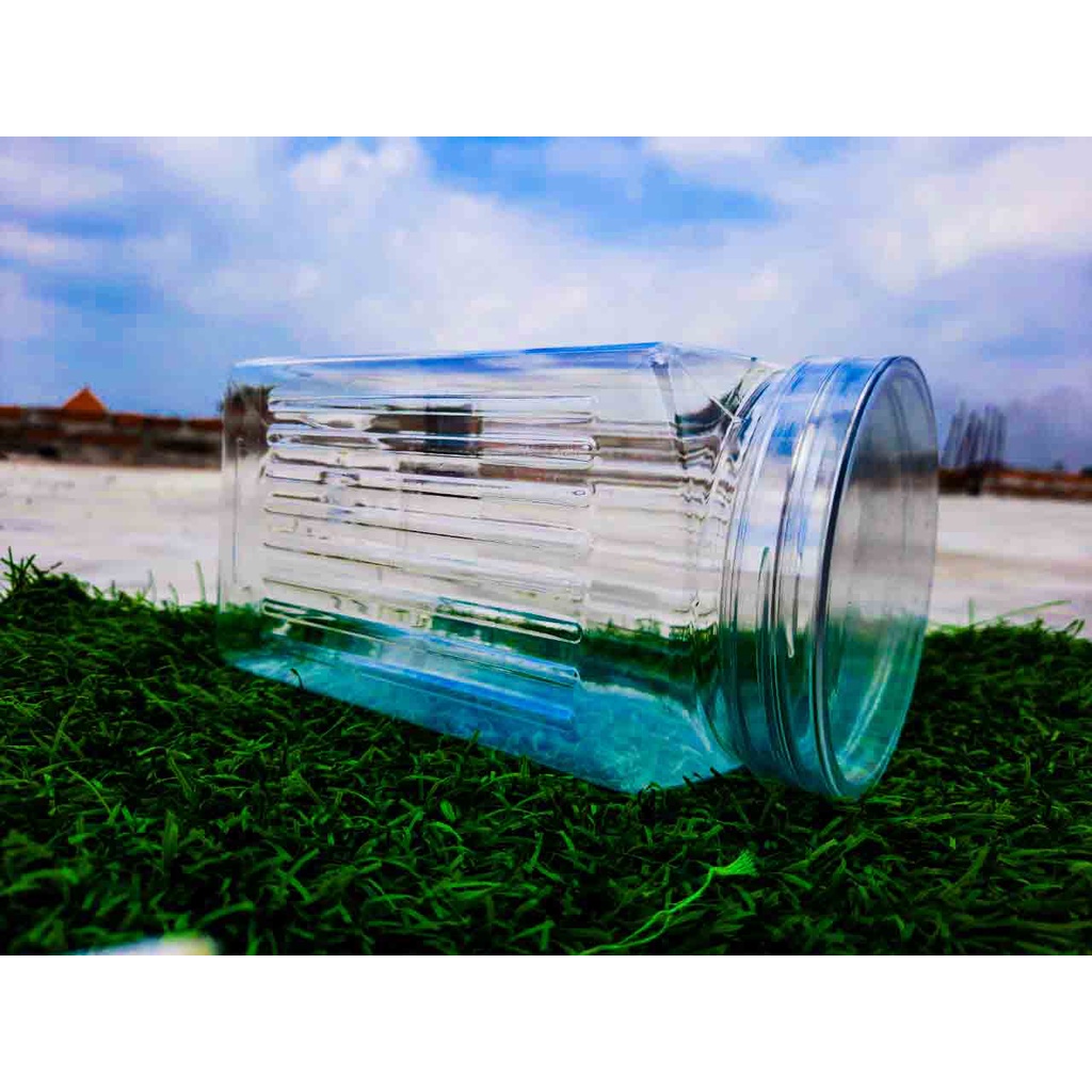 Jual Toples Kotak Estetik Bahan Plastik BENING 1000 ml Tutup Ulir ...