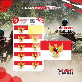 Jual Stiker Pipi HUT RI Bendera Merah Putih / Sticker Pipi Kemerdekaan ...
