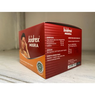 Jual Bodrex Migra Box Isi 25 Strip @ 4 Tablet | Shopee Indonesia