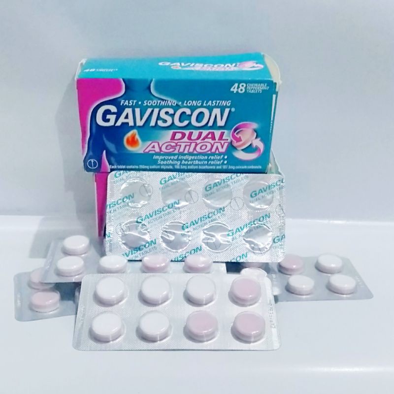 Jual Gaviscon Dual Action obat maag 1 strip 8 tablet Aussie | Shopee ...