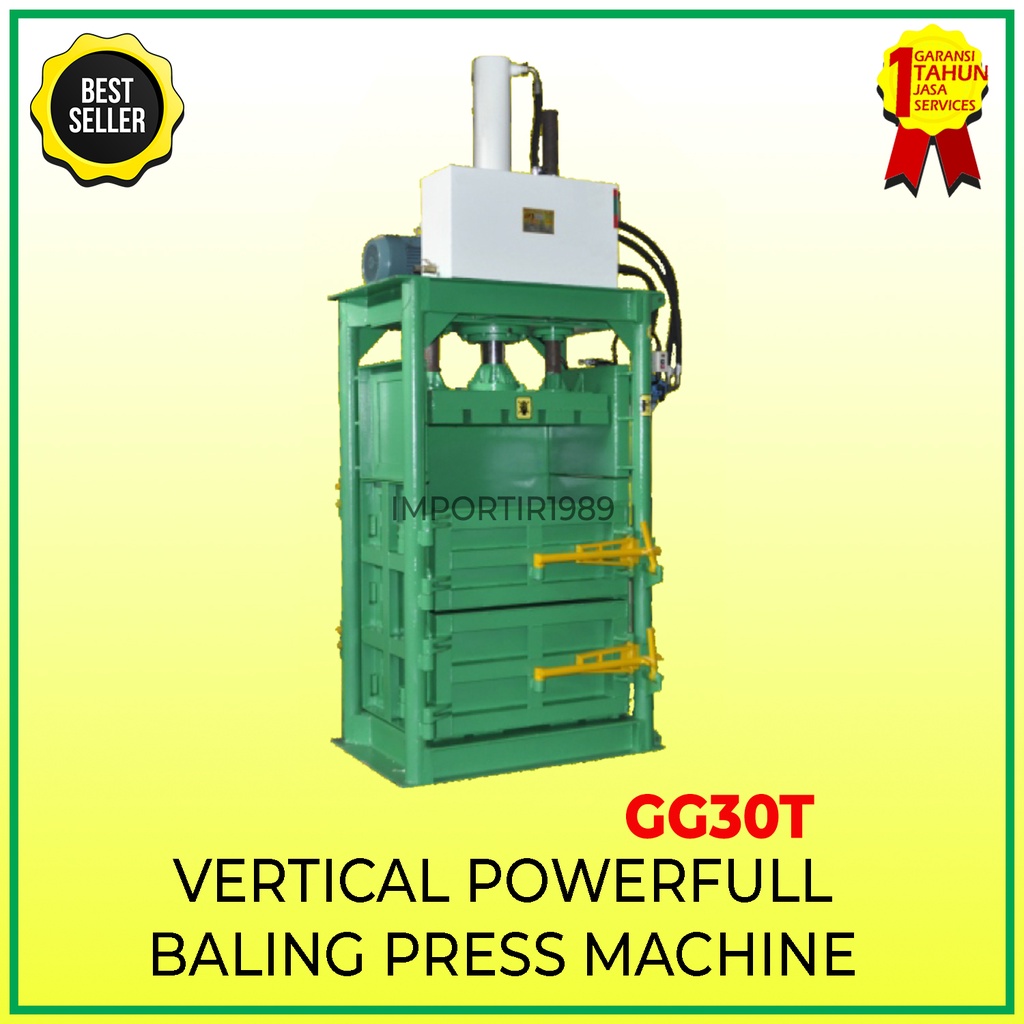 Jual Mesin Press Sampah Plastik Kardus Botol 30 Ton - Baling Press 7.5 ...