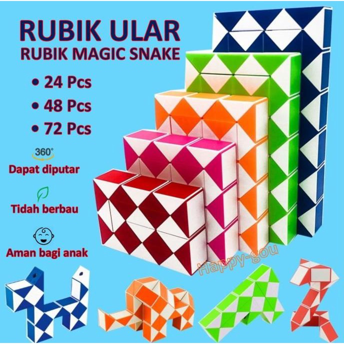 Jual MAINAN MONTESSORI EDUKASI PUZZLE RUBIK ULAR MAGIC SNAKE Indonesia ...