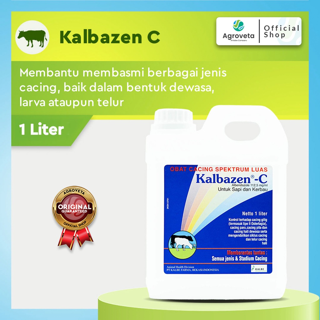 Jual Kalbazen-C 1 Lt - Obat Cacing untuk Sapi & Kerbau [ORIGINAL ...