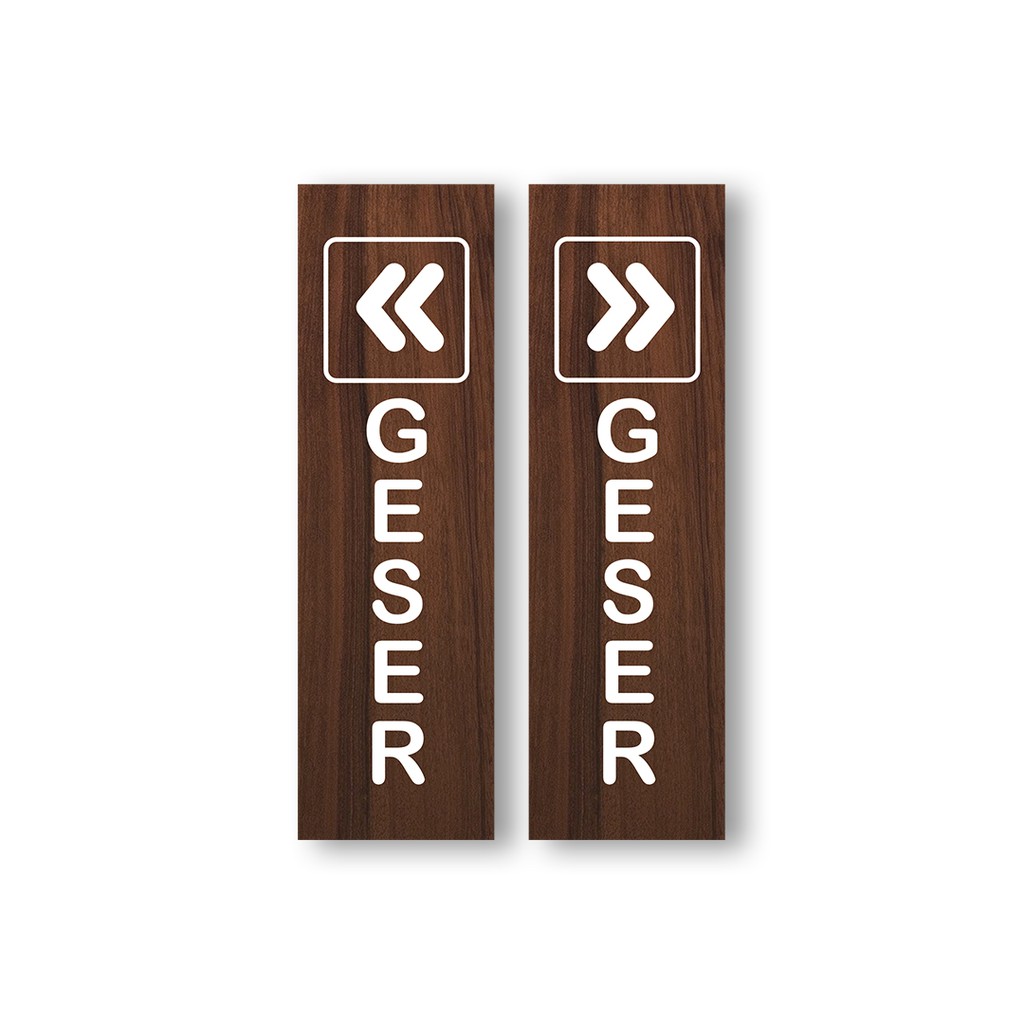 Jual sticker pintu geser - arah panah geser pintu door signage ...