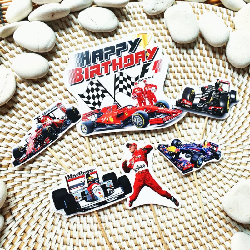 Jual SK Formula 1 F1 Race Car Racing Mobil Balap Birthday Cake Topper ...