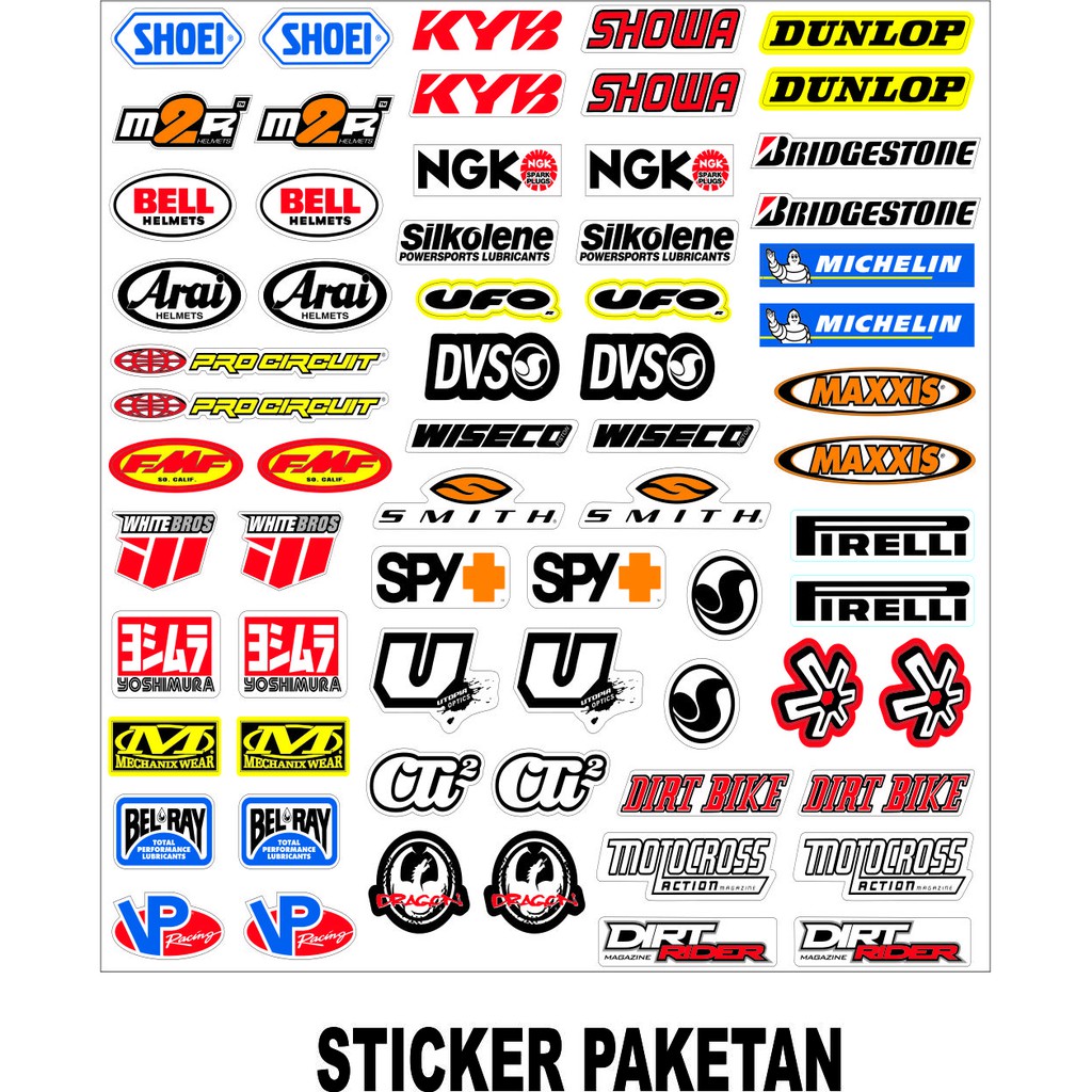 Jual STICKER MOTOR-STICKER CUSTOM STICKER MEREK LOGO | Shopee Indonesia