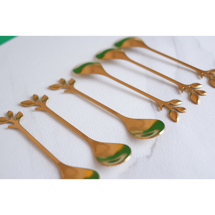 Jual SENDOK KECIL TEH NORDIC DESAIN UNIK GOLD FLORAL HAMPERS | Shopee ...