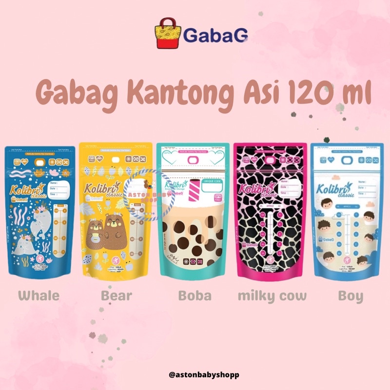 Jual Kantong Asi Gabag 120 ml Boba / Whale / Bear / Boy / Milky Cow isi ...