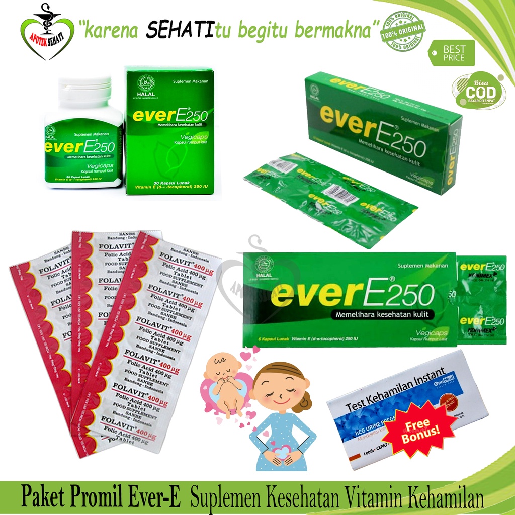 Jual Paket Program Hamil Promil Ever-E Folavit Nutrisi Kehamilan ...