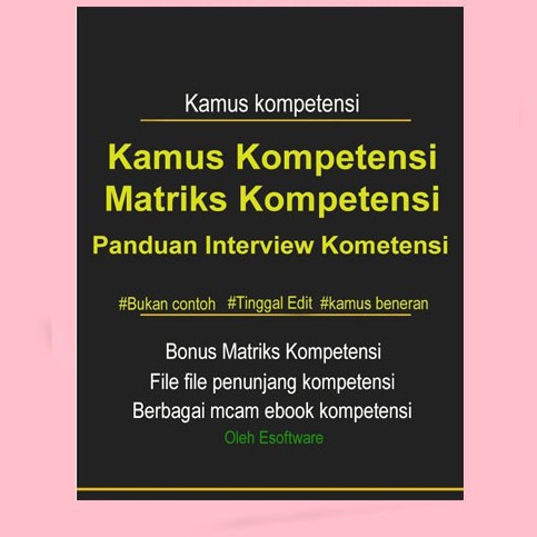 Jual Paket Kamus Kopetensi+Matrix Kompetensi+Panduan Interview ...