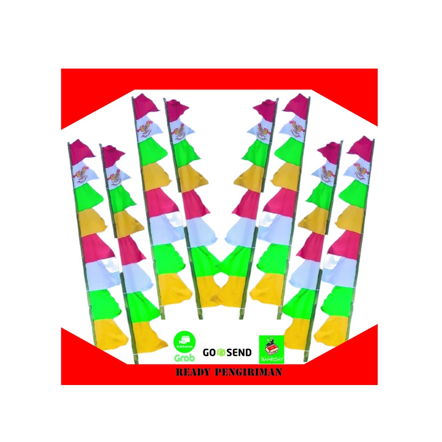 Jual Bendera umbul-umbul gergaji 8 mata logo sablon garuda new | Shopee Indonesia