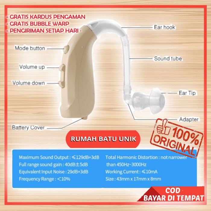 Alat Bantu Pendengaran Dengar Telinga Orang Tua Tuli B-98 Digital Hearing Aid B98 Original R007 ...