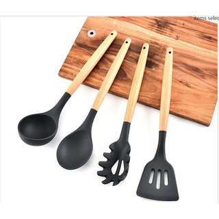 SUTIL SILICONE/ SUTIL KAYU / SPATULA / SODET ALAT MASAK 11 Pcs MODERN ...