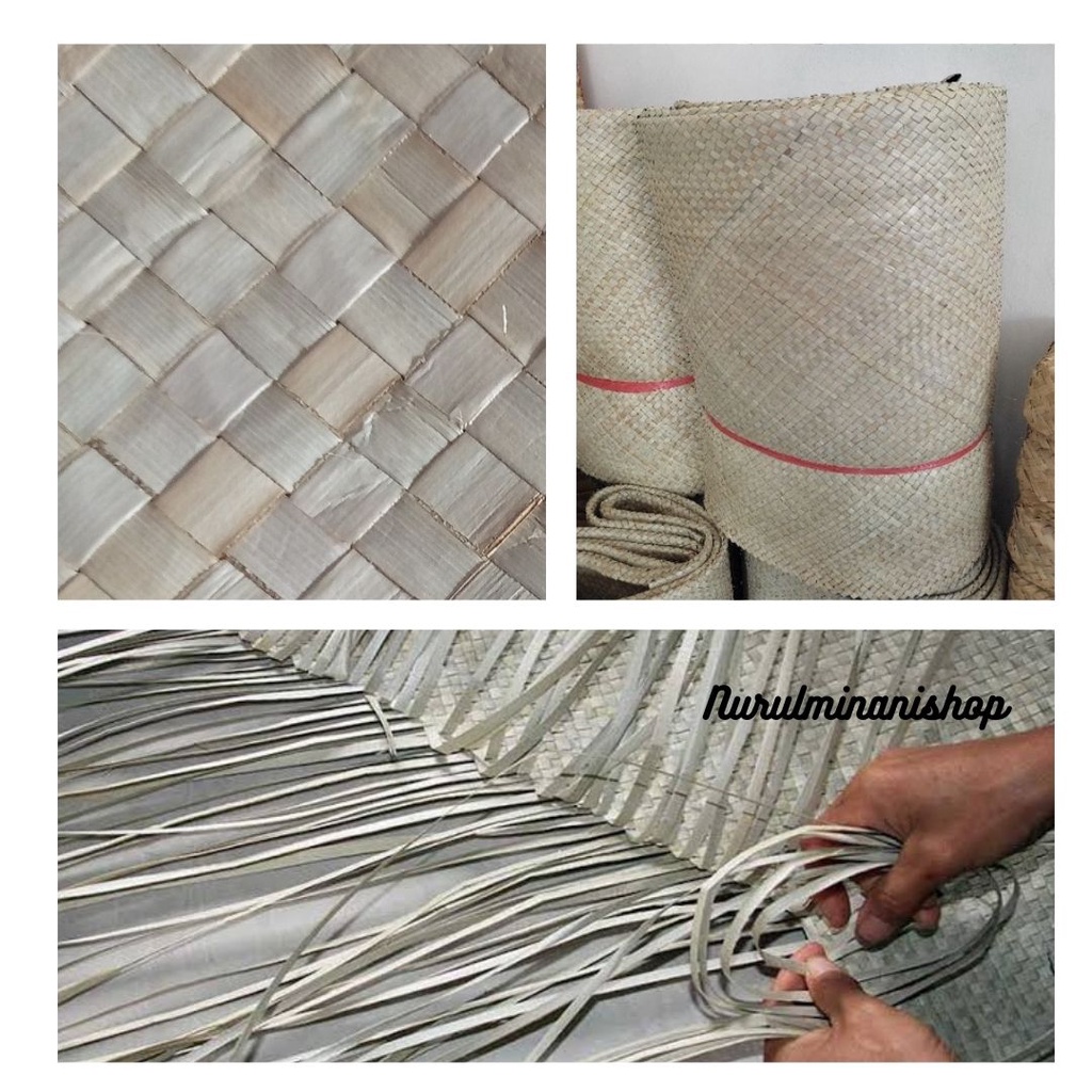 Jual Anyaman pandan kurang lebih 150 × 200 cm halus putih tikar samak ...