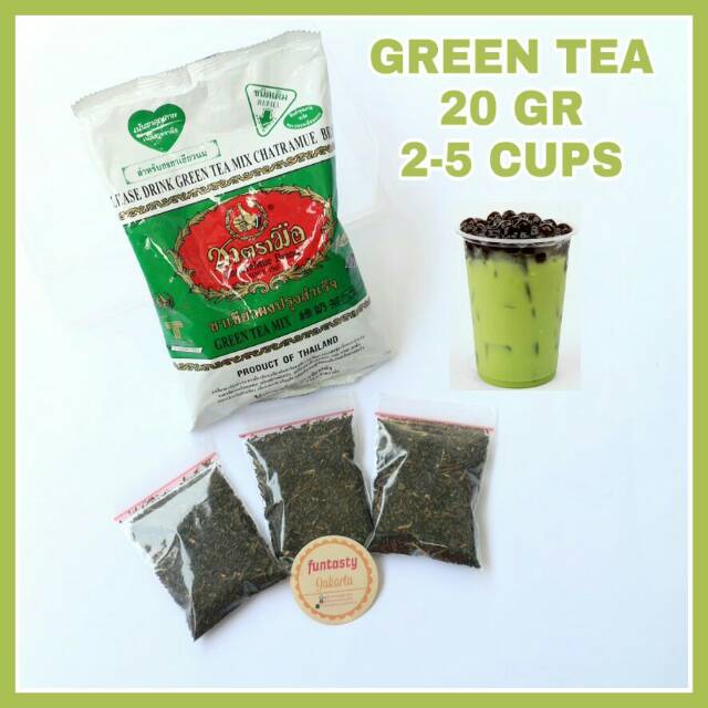 Jual Teh daun green tea thailand original chatramue matcha latte 20gr ...