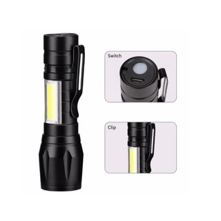 Jual Paket Senter Mini led Swat Police Q5 XPE LED COB Kabel Recharge ...