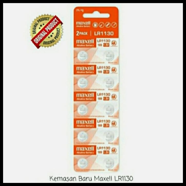 Jual Baterai Maxell Lr1130 Original Ag10 189 Alkaline Battery Batrai 1.5V | Shopee Indonesia