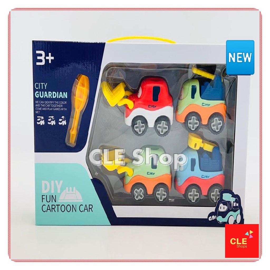 Jual Mainan DIY mobil bongkar pasang - DIY city truk cartoon car ...